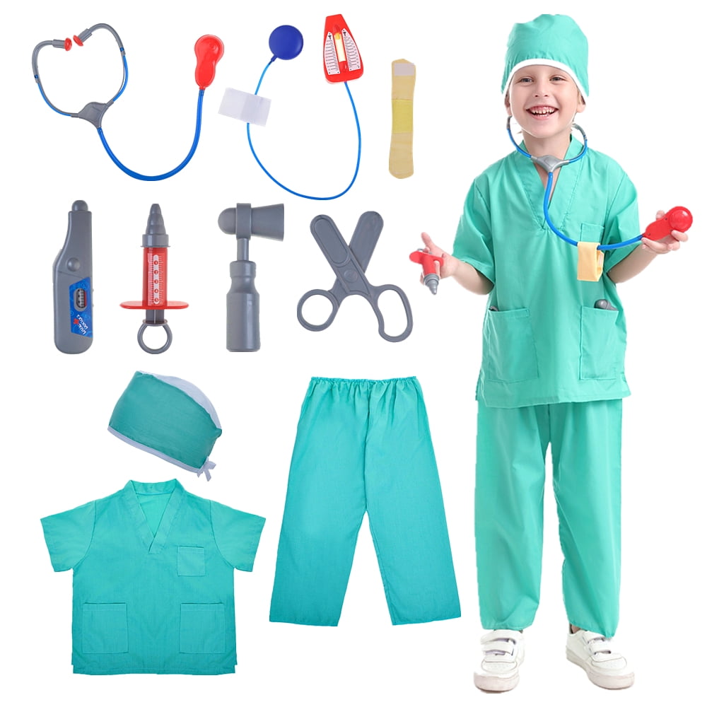 Toptie Kids Surgeon Costumes, Halloween Party Uniform Dress for 3 - 6 ...