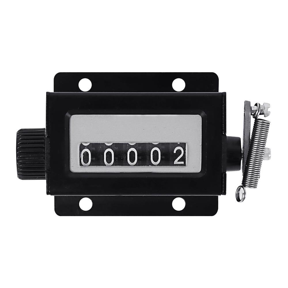 Toptie Mechanical Tally Counter, 5 Digit Resettable Manual Pull Stroke ...