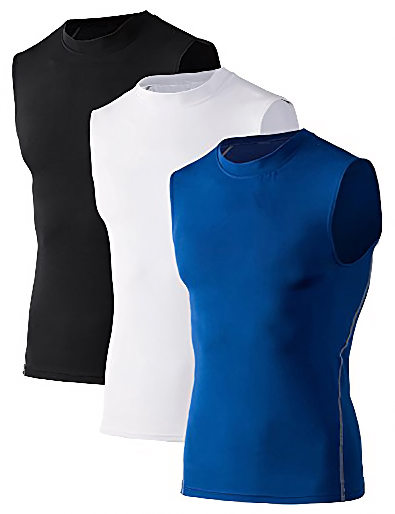 Toptie Men's 3 Pack Workout Tank Top, Compression Shirts Sleeveless ...