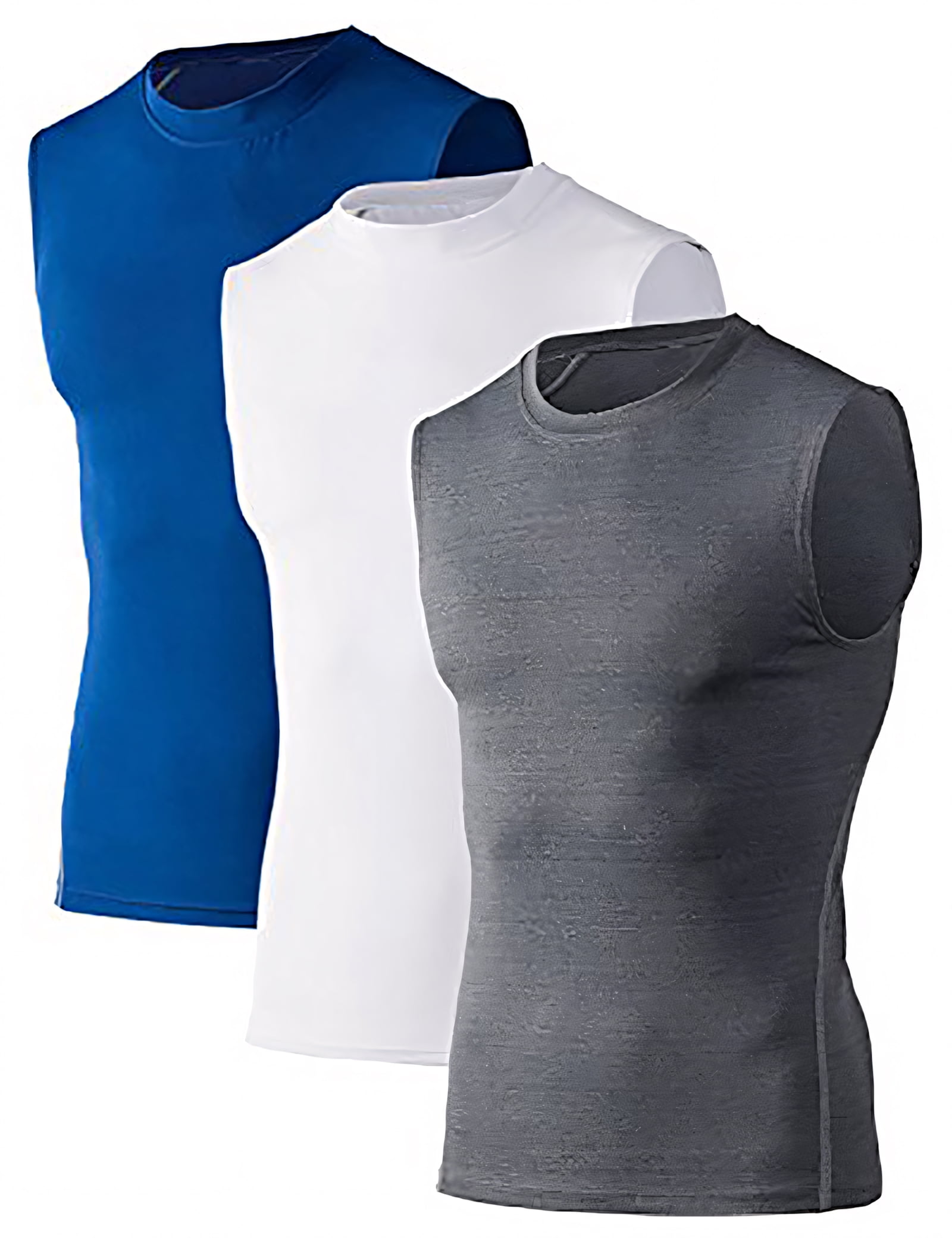Toptie Men's 3 Pack Workout Tank Top, Compression Shirts Sleeveless ...