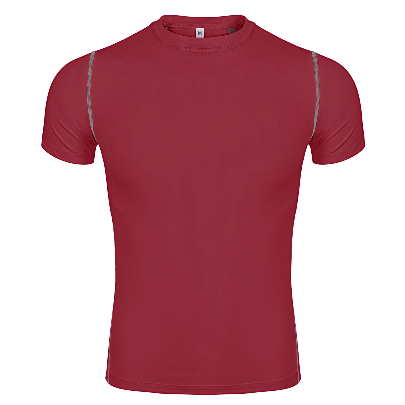 Toptie Men's Compression Base Layer, Short Sleeve Sports Top, Athletic ...
