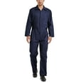 Toptie Men's Long Sleeve Coverall, Navy Coverall Snap and Zip-Front ...