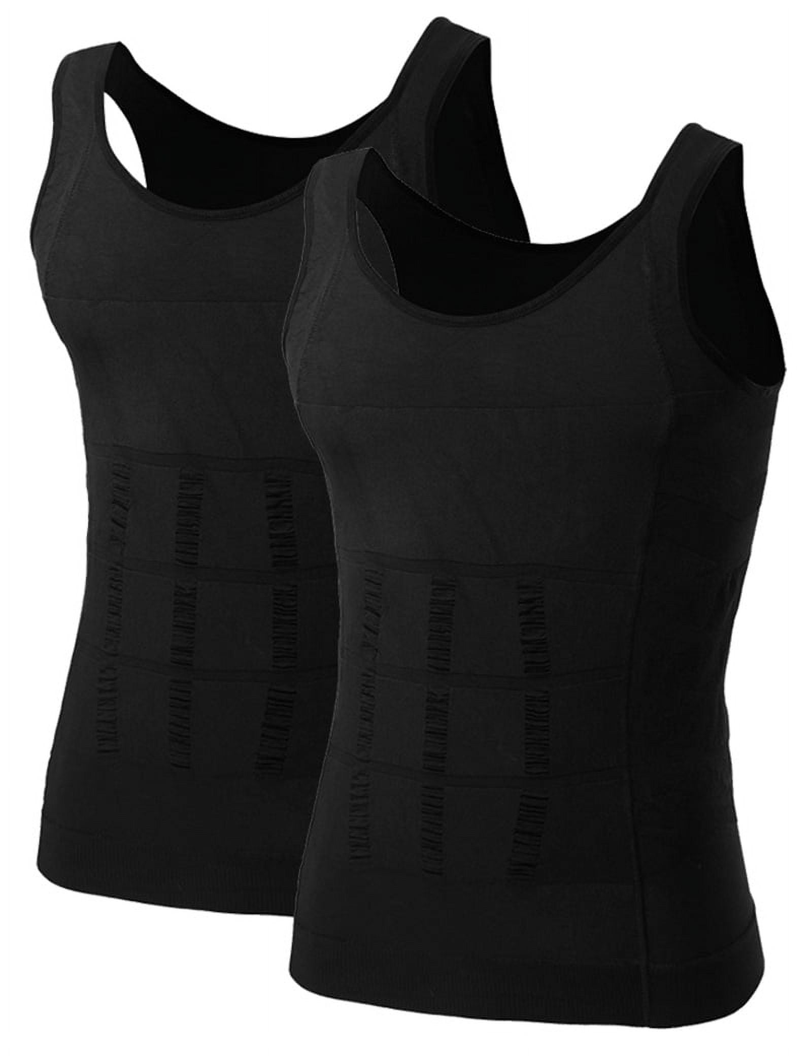 Toptie Men's Slimming Body Shaper Compression Shirt, Shapewear ...