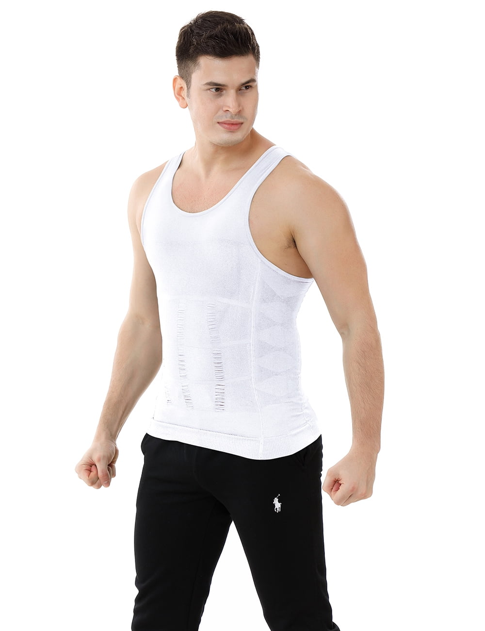 Toptie Men's Slimming Body Shaper Compression Shirt, Shapewear ...