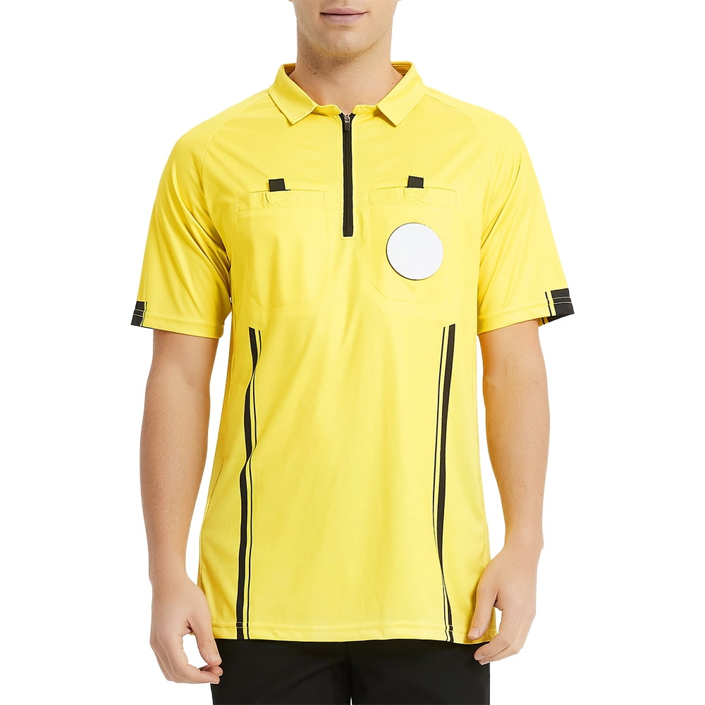 Toptie Men\'s Soccer Referee Jersey Officials Pro Short Sleeve Referee ...