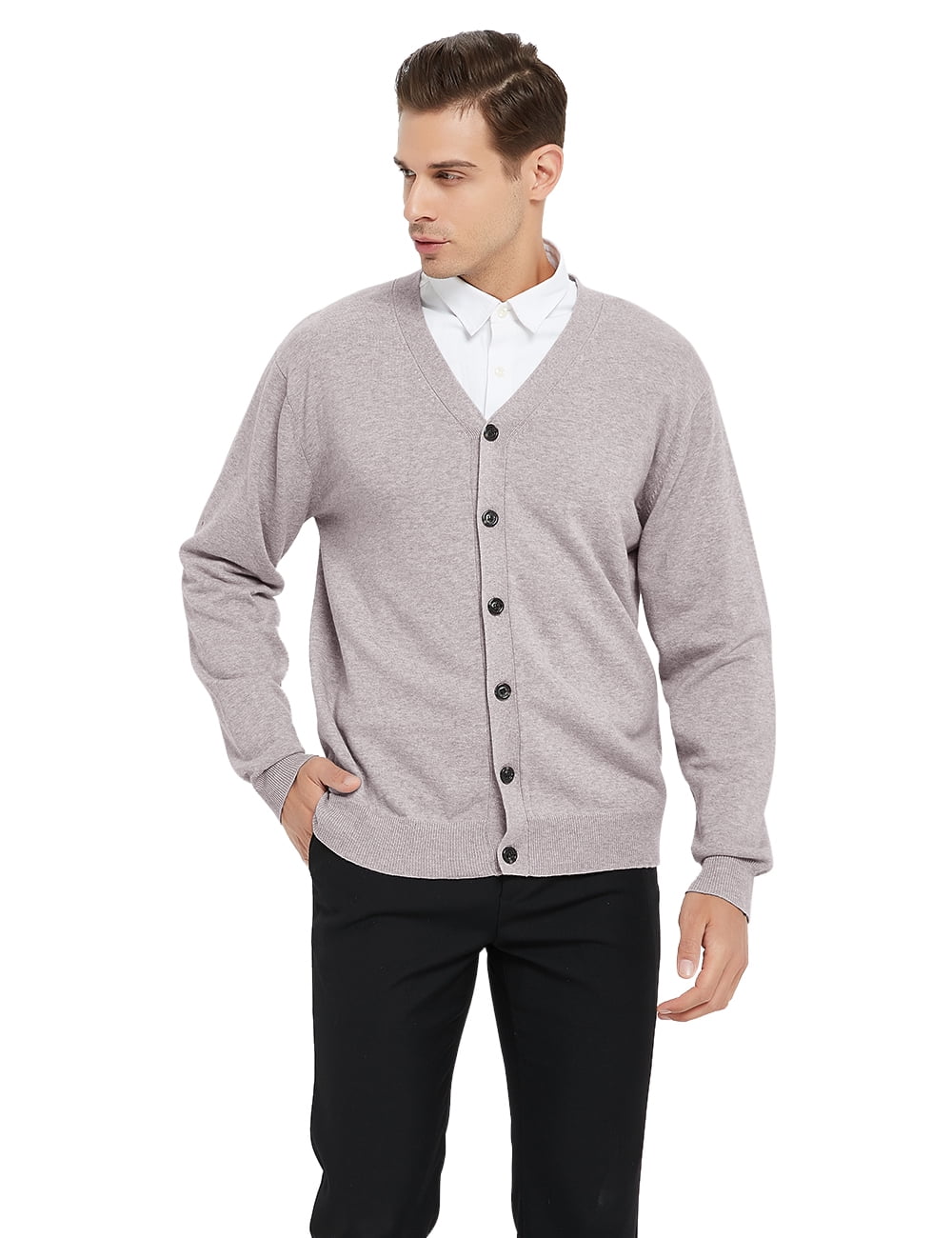 Toptie, Men's Sweater Cardigan, XL, V-Neck Cotton Basic Knit - Walmart.com