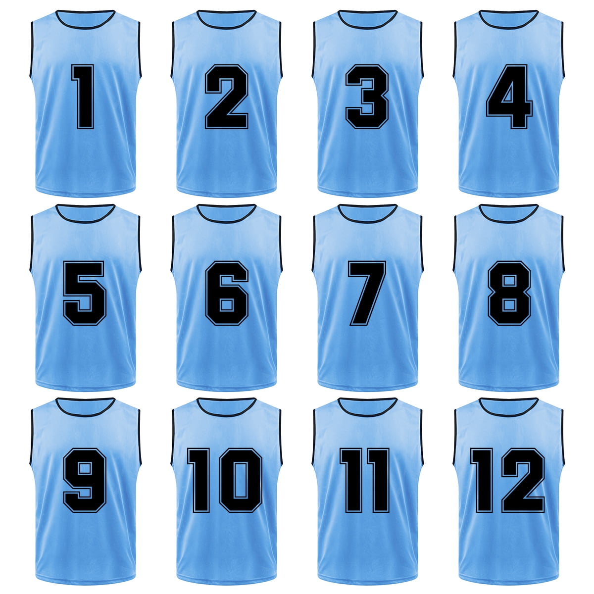 Toptie Numbered Scrimmage Team Practice Pinnies Mesh Jerseys Vests ...