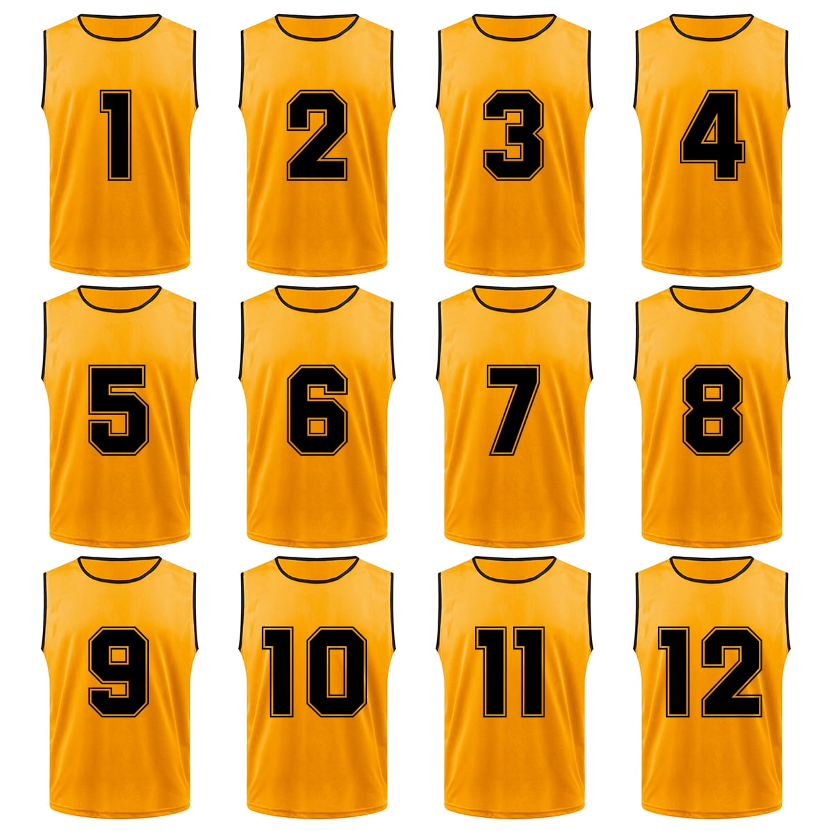 Toptie Numbered Scrimmage Team Practice Pinnies Mesh Jerseys Vests ...