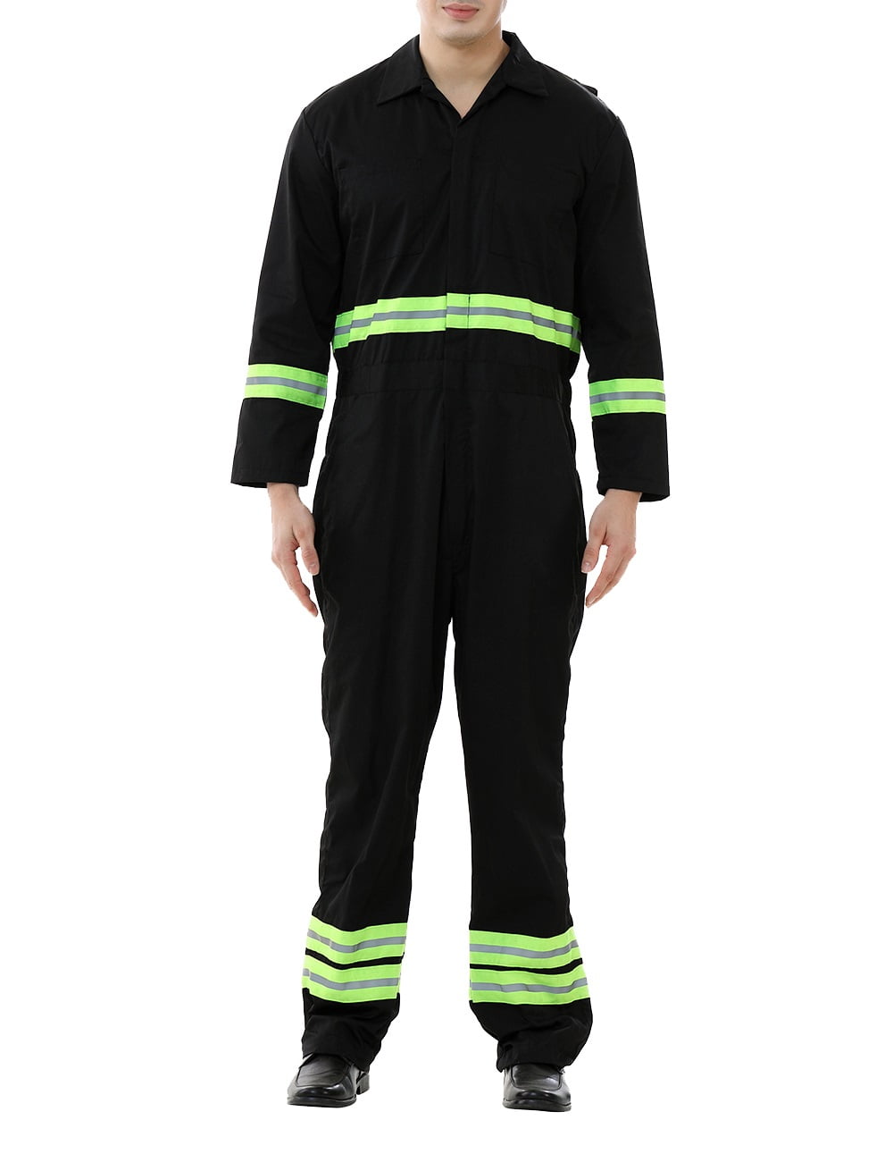 TOPTIE Men\'s Long Sleeve High Visibility Coverall with Green ...