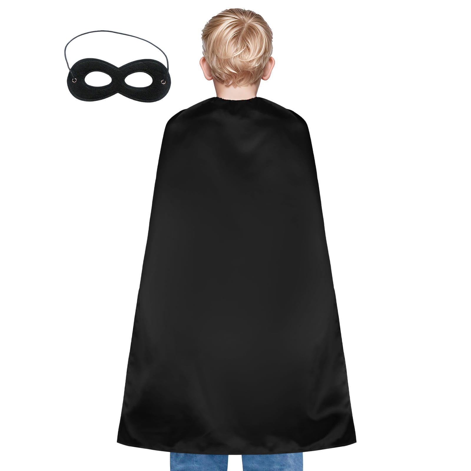Toptie Satin Superhero Capes with Touch Fastener and Eye Mask ...