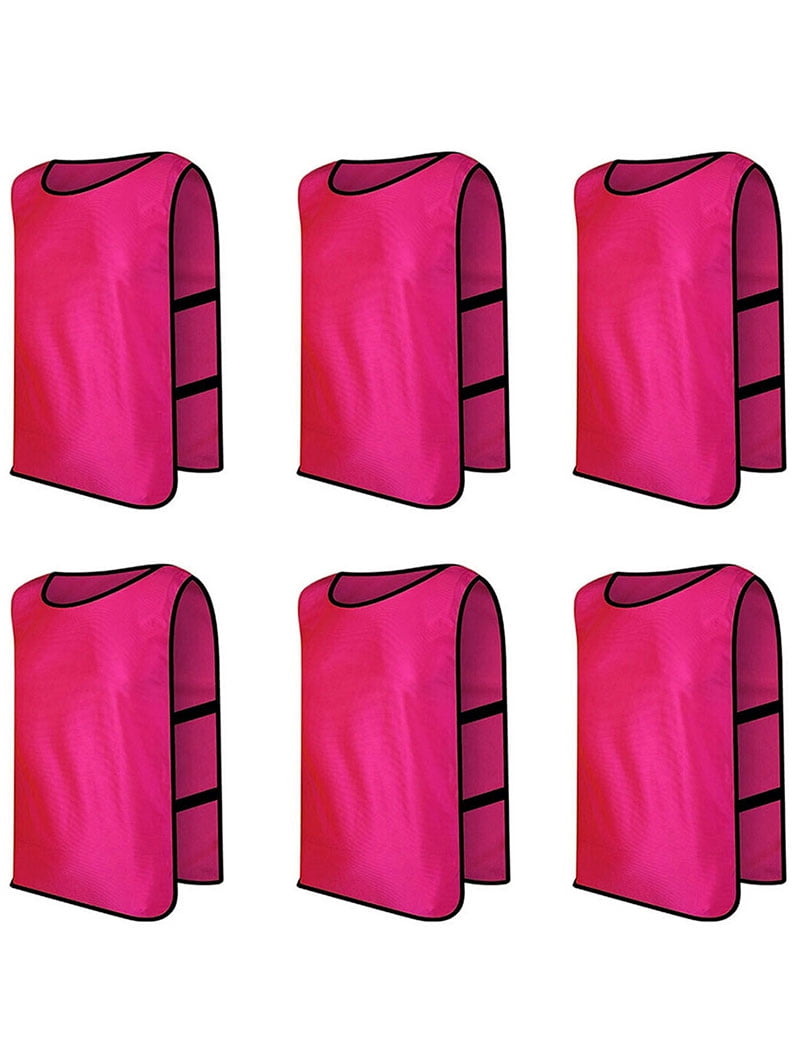 Toptie Scrimmage Training Vests Soccer Bibs Set of 6-Hotpink-CHILD ...