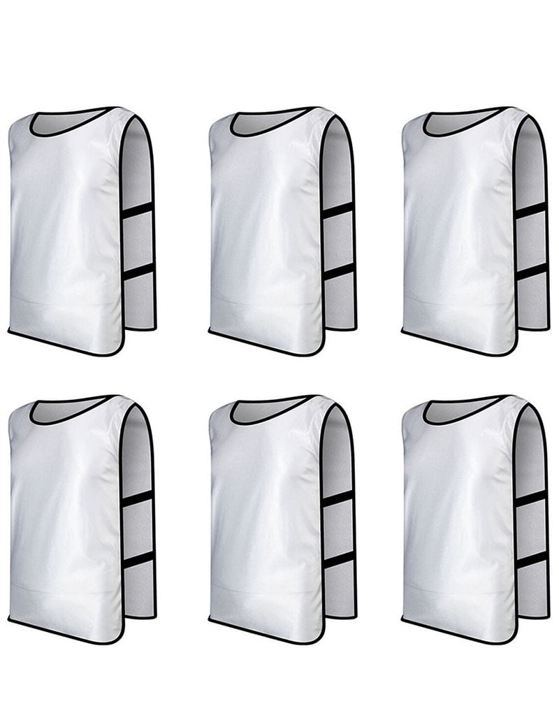 Toptie Scrimmage Training Vests Soccer Bibs Set of 6-White-XL - Walmart.com