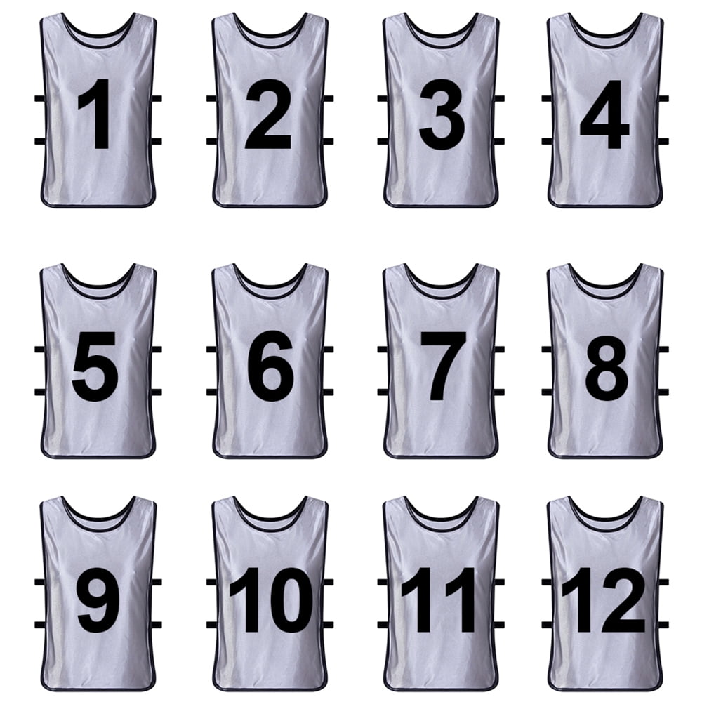 Toptie Sets of 12 Numbered Training Vest (#1-12), Soccer Pinnies ...
