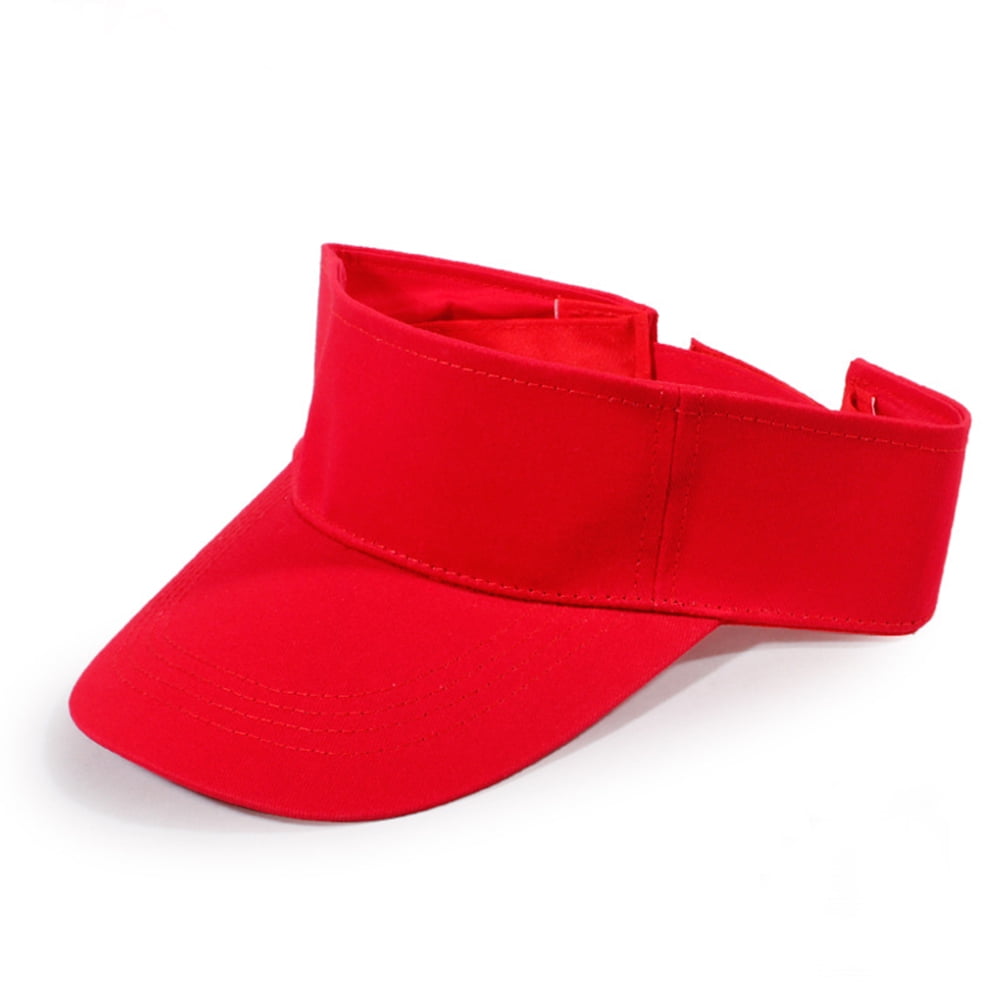 Toptie Sun Sports Visor Hat Plain Solid Cotton Visors Adjustable Sun ...