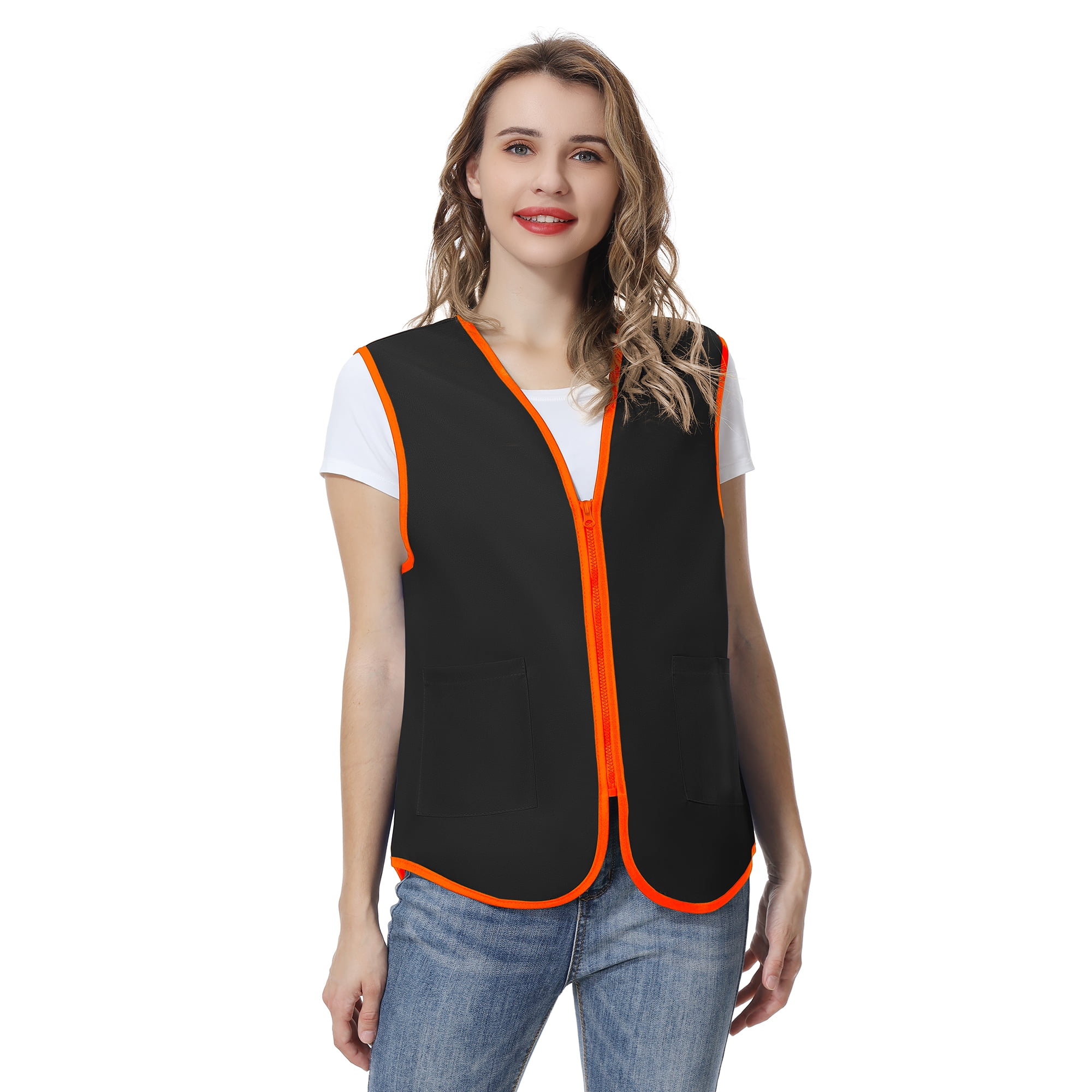 Toptie Supermarket Uniform Vest Zipper Volunteers Event Vest Unisex ...