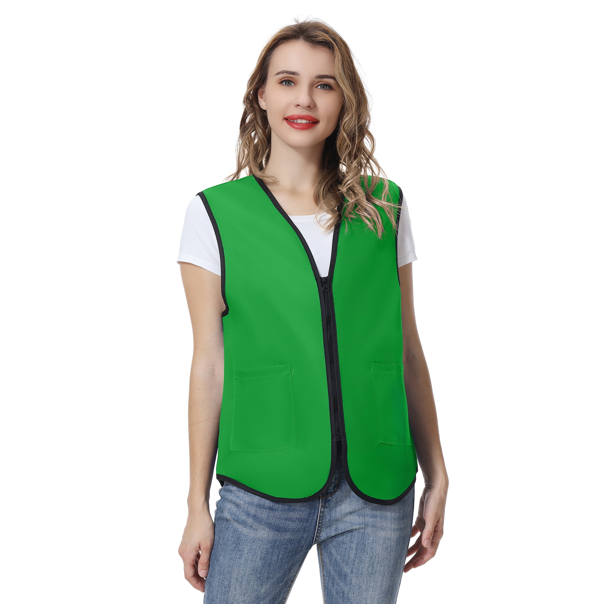 Toptie Supermarket Uniform Vest Zipper Volunteers Event Vest Unisex ...