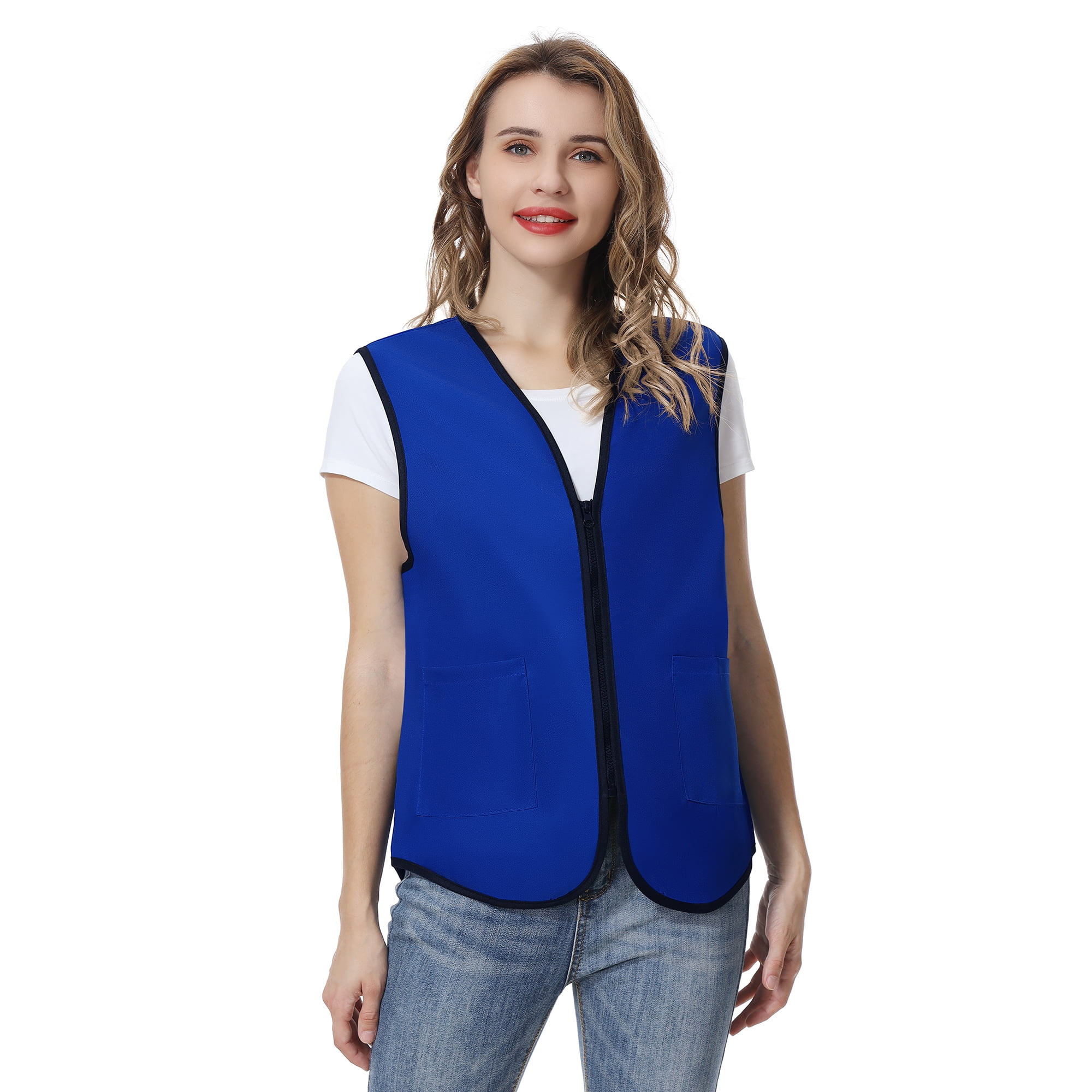 Toptie Supermarket Uniform Vest Zipper Volunteers Event Vest Unisex ...
