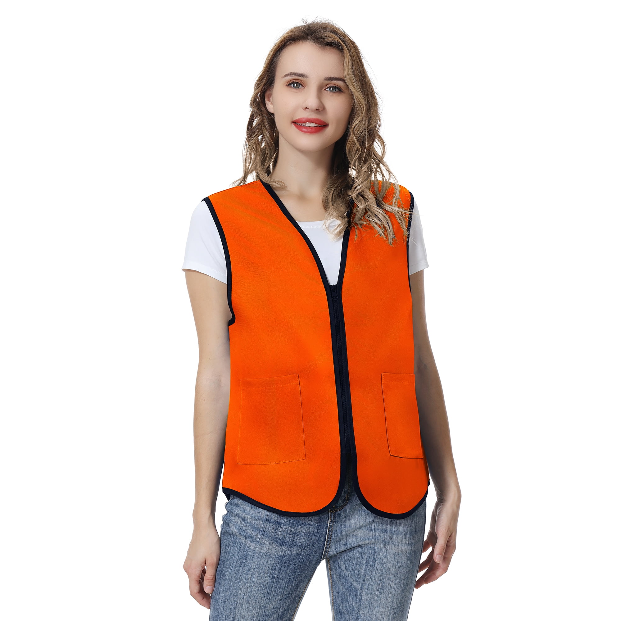 Toptie Supermarket Uniform Vest Zipper Volunteers Event Vest Unisex ...