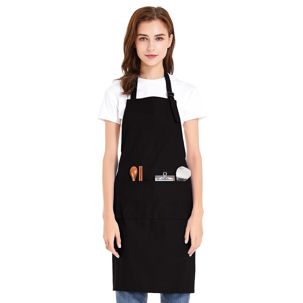 Toptie Unisex Bib Apron, Cotton Canvas Adjustable Chef Cooking Apron ...