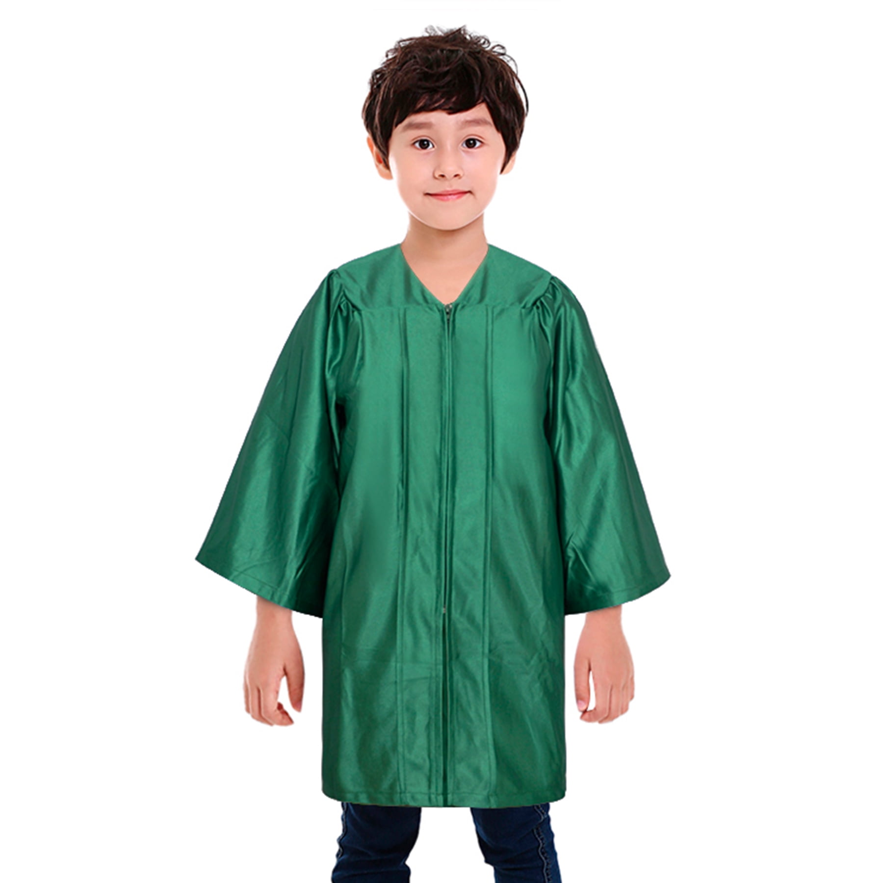 Toptie Unisex Kindergarten Kids Graduation Gown Choir Robe-Green-XL ...