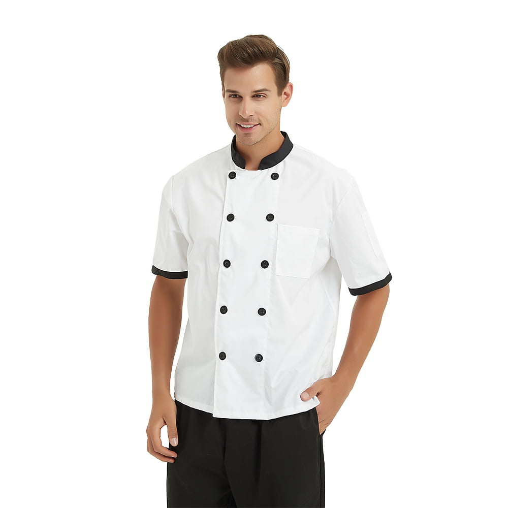 Toptie Unisex Short Sleeve Hotel Restaurant Waiter Chef Coat Jacket ...