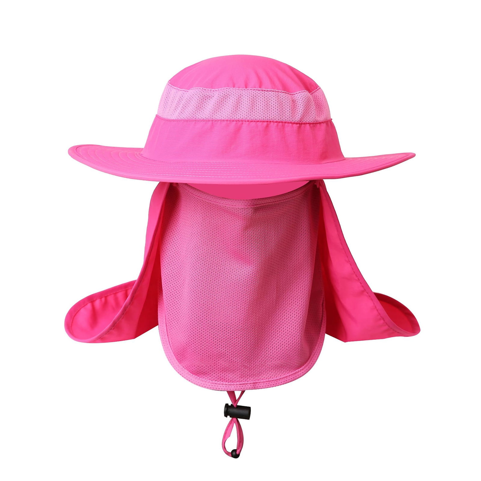 Toptie Unisex Summer Outdoor Wide Brim Mesh Bucket Sun Hat Adjustable ...