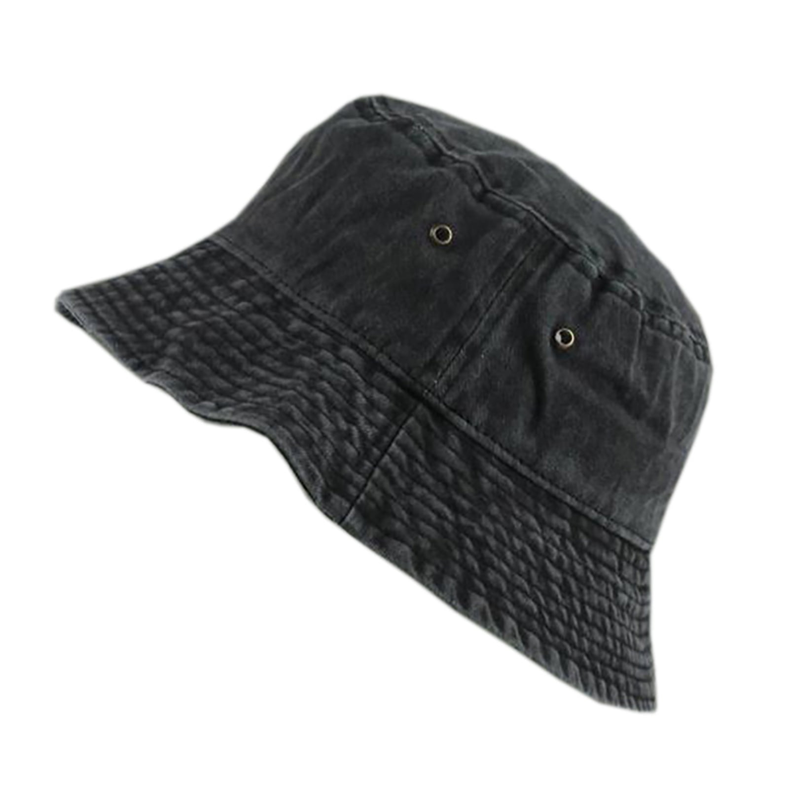 Toptie Washed Cotton Bucket Sun Hat UV Protection Vintage Summer ...