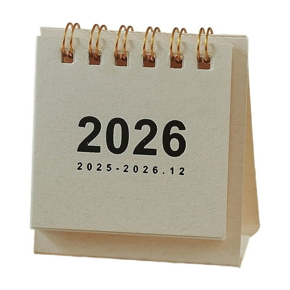 Topukaiba 2026 Small Desk Calendar Vintage Mini Small Calendar Desktop ...