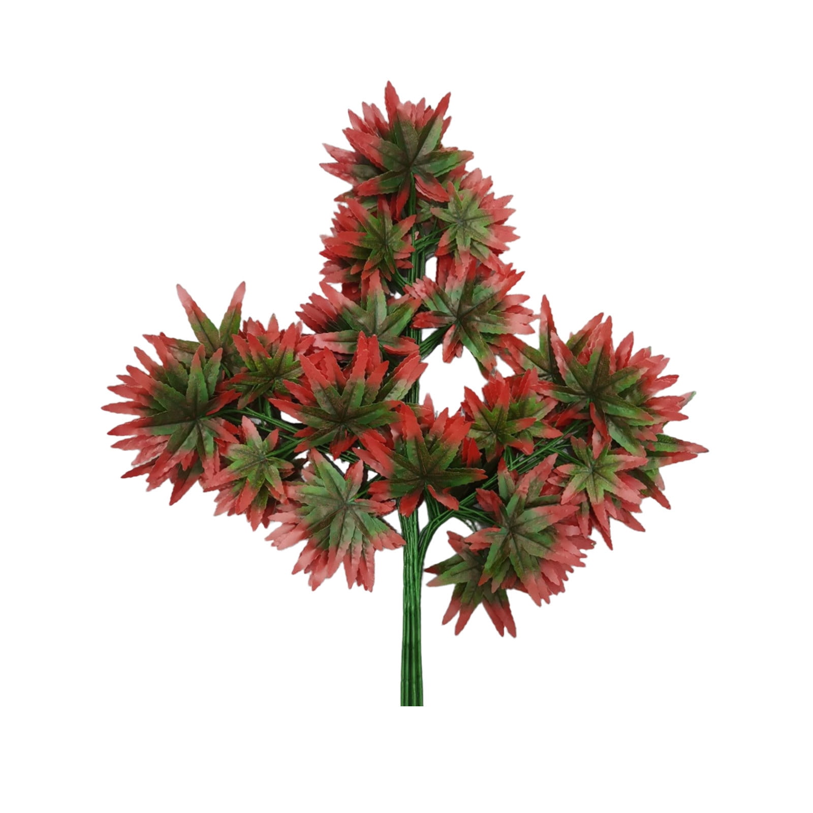 Topukaiba Artificial Branch Banyan Leaf Red Maple Leaf Indoor Fake Tree ...