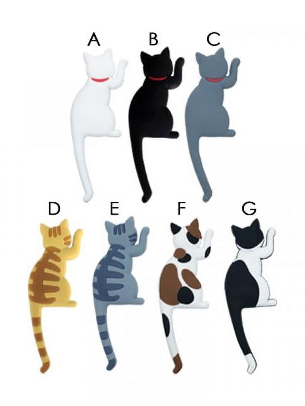 Topumt Creative Multifunction Cat Magnetic Wall Mount Hook Refrigerator ...