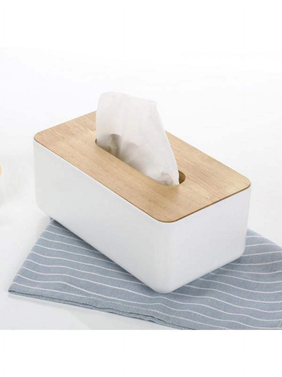 Topumt Creative Simple Multi-Purpose Solid Wood Tissue Box Storage ...