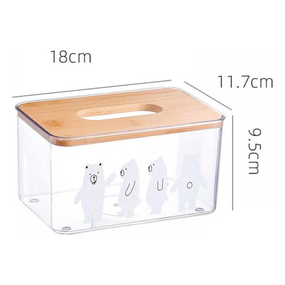Topumt Minimalist Tissue Box Cover Holder, Modern Transparent ...