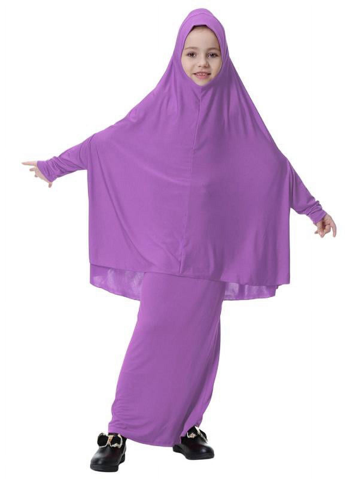Topumt Muslim Dress for Girls, Long Sleeve Islamic Prayer Dress with ...