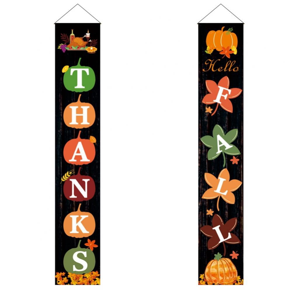 Topumt Thanksgiving Banner Happy Fall Harvest and Halloween Trick or ...