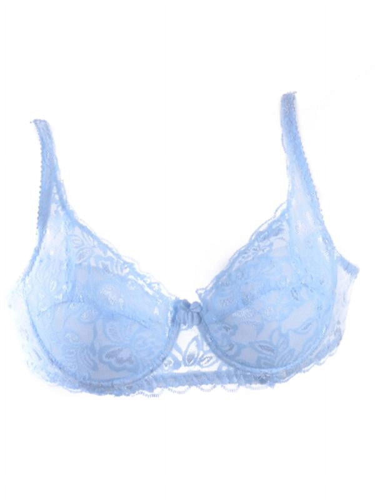 Topumt Women Sheer Lace Bra Floral Push Up Bras Underwear Lady ...