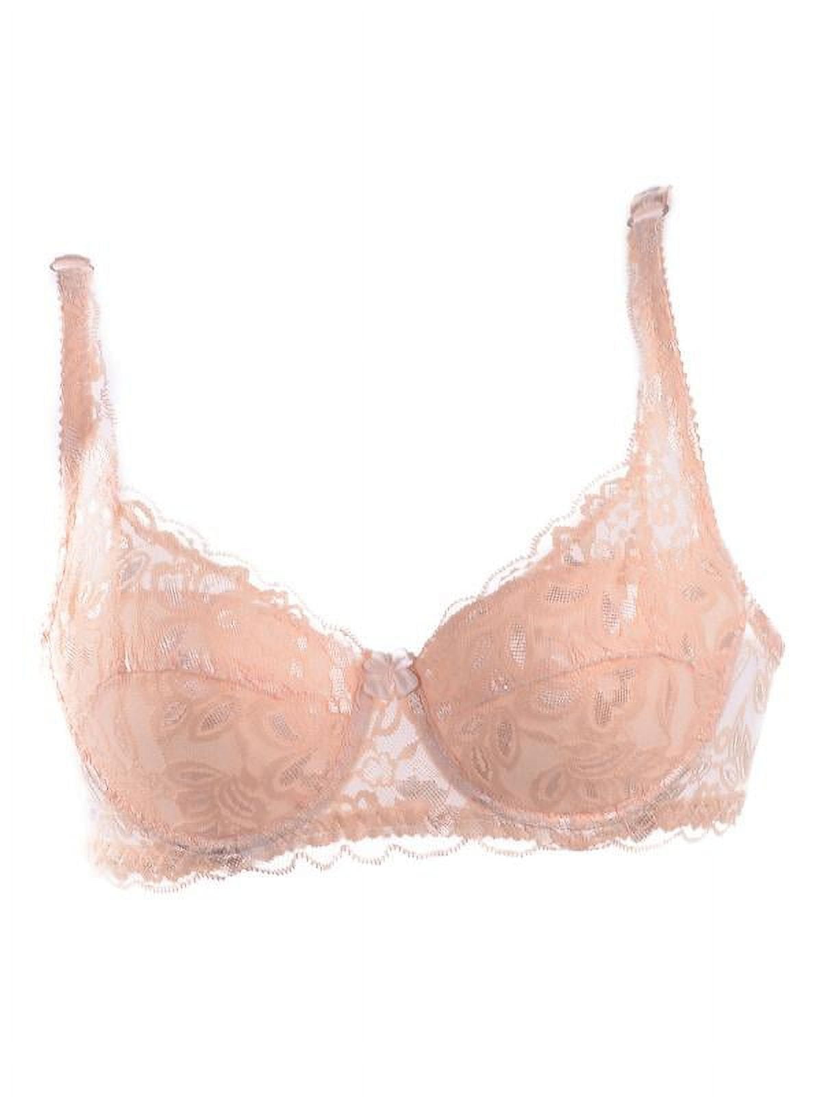 Topumt Women Sheer Lace Bra Floral Push Up Bras Underwear Lady ...