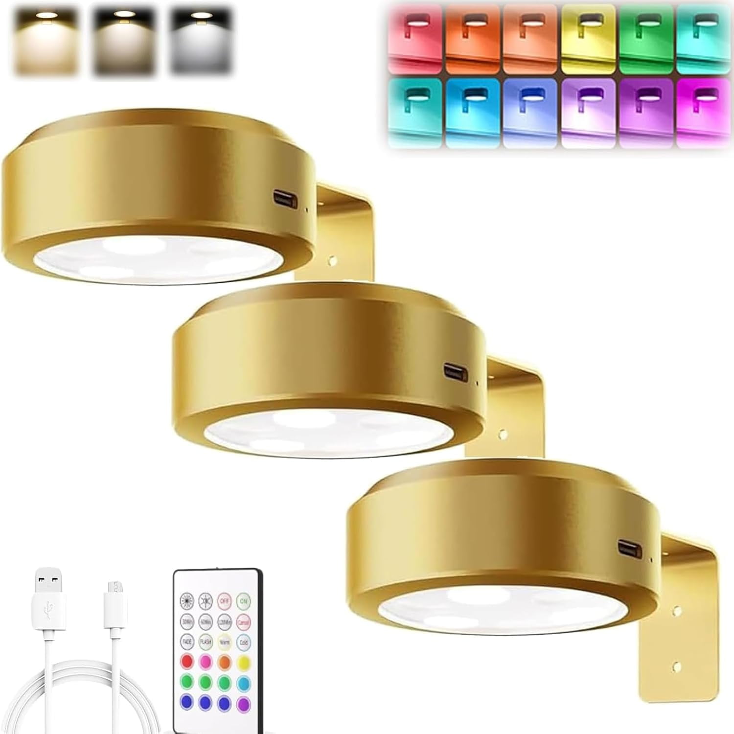 Topveden Picture Lights for Wall, LED Art Display Light Battery Powered ...