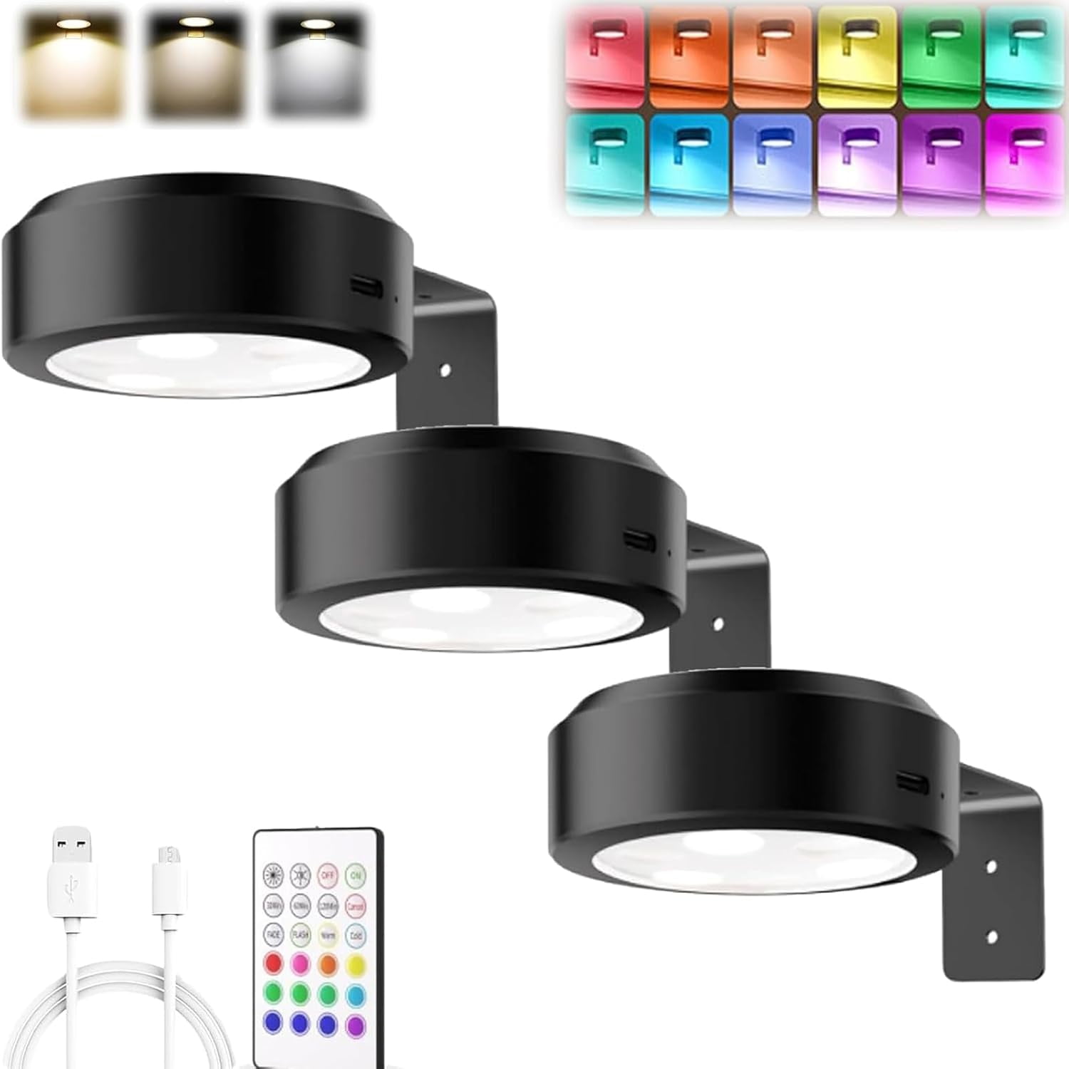 Topveden Picture Lights for Wall, LED Art Display Light Battery Powered ...