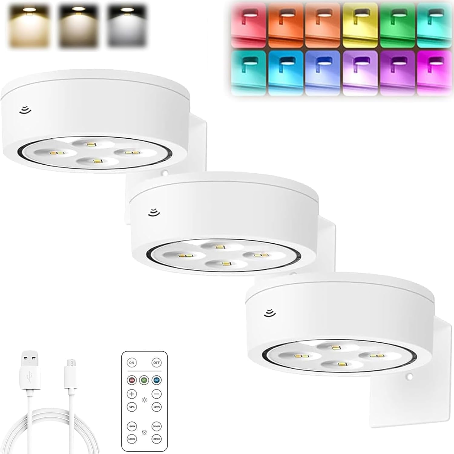 Topveden Picture Lights for Wall, LED Art Display Light Battery Powered ...