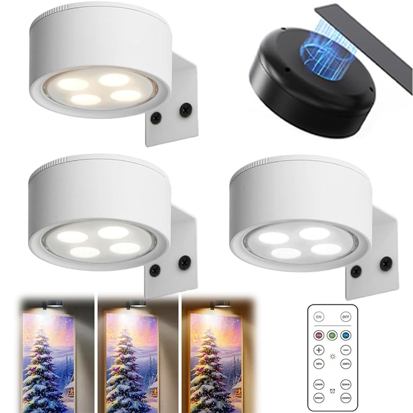 Topveden Picture Lights for Wall, Topveden Poster Lights, Magnetic LED ...