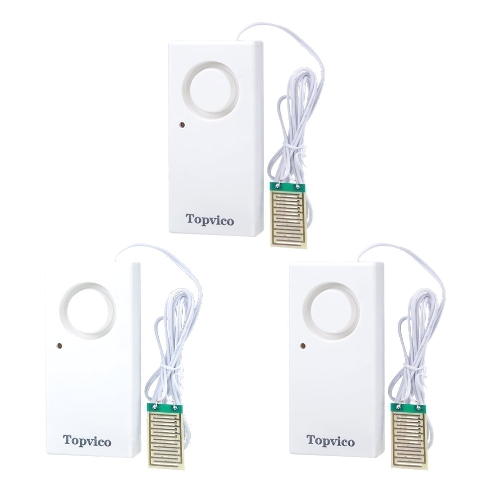 Topvico Water Alarm Sensor for Basements and Sump Pumps 120dB Battery ...