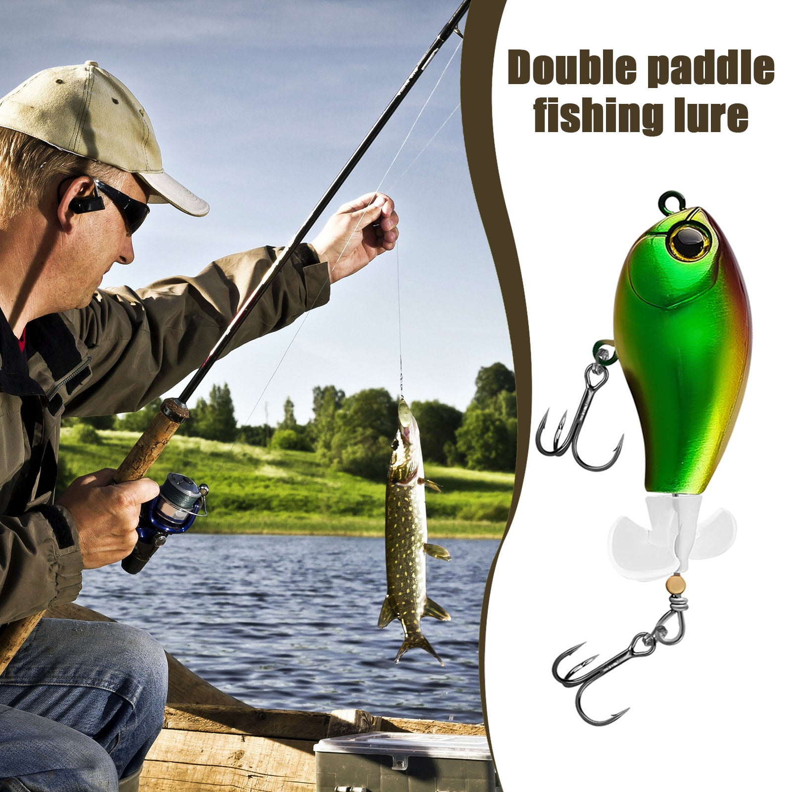 Topwater Fishing Lure, Saltwater & Freshwater Fishing Teaser with ...