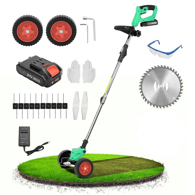 Topwire 3 in 1 Cordless Weed Eater Lightweight Lawn Mower Edger 21V Li Ion Battery Grass Powered Machine Walmart