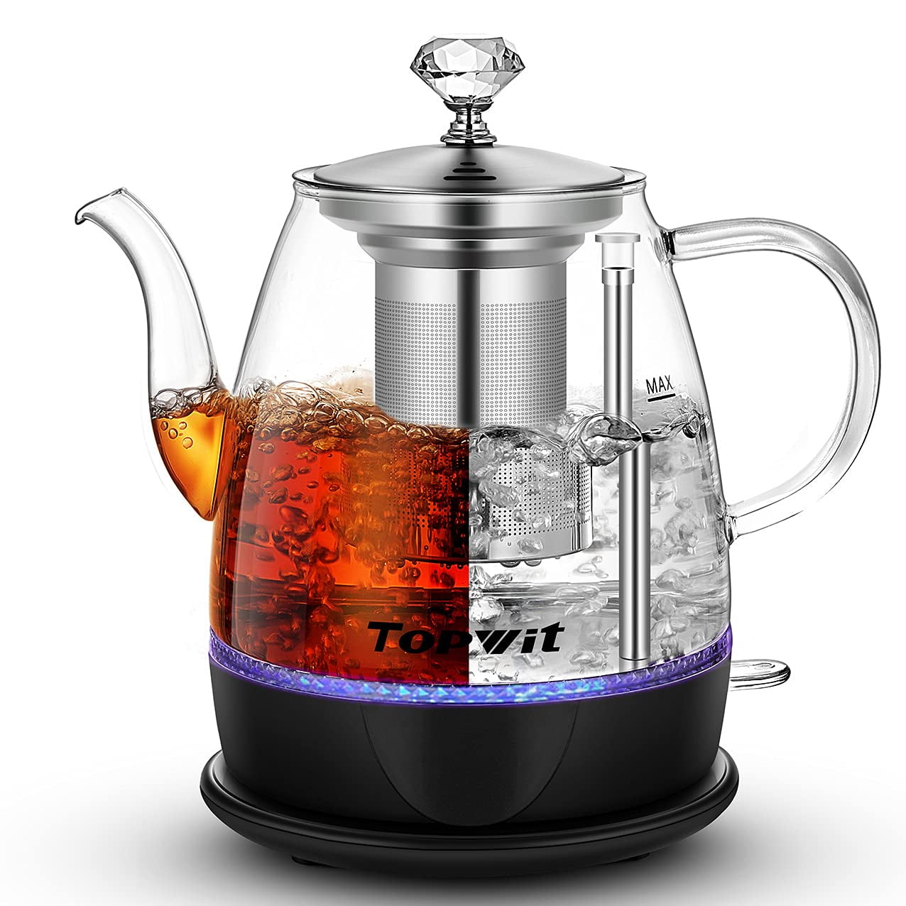 Topwit Electric Kettle Glass, For Hot Water, Tea and Coffee Dual ...