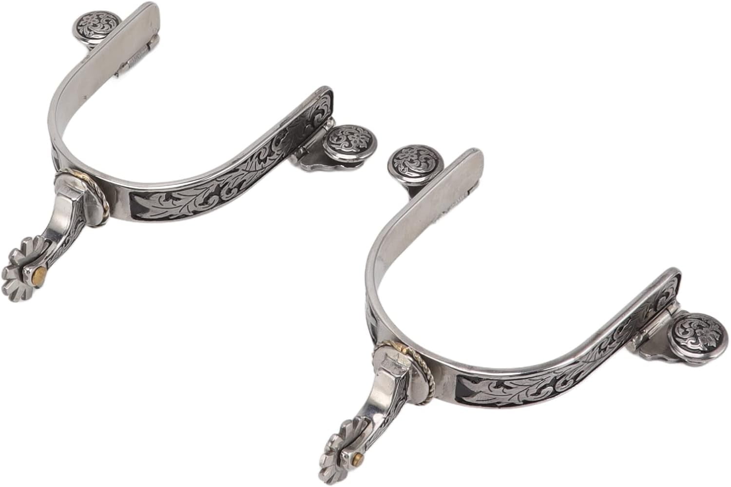 Topyond 1 Pair Horse Spurs, Stainless Steel Boot Spurs, Vintage Leaf ...