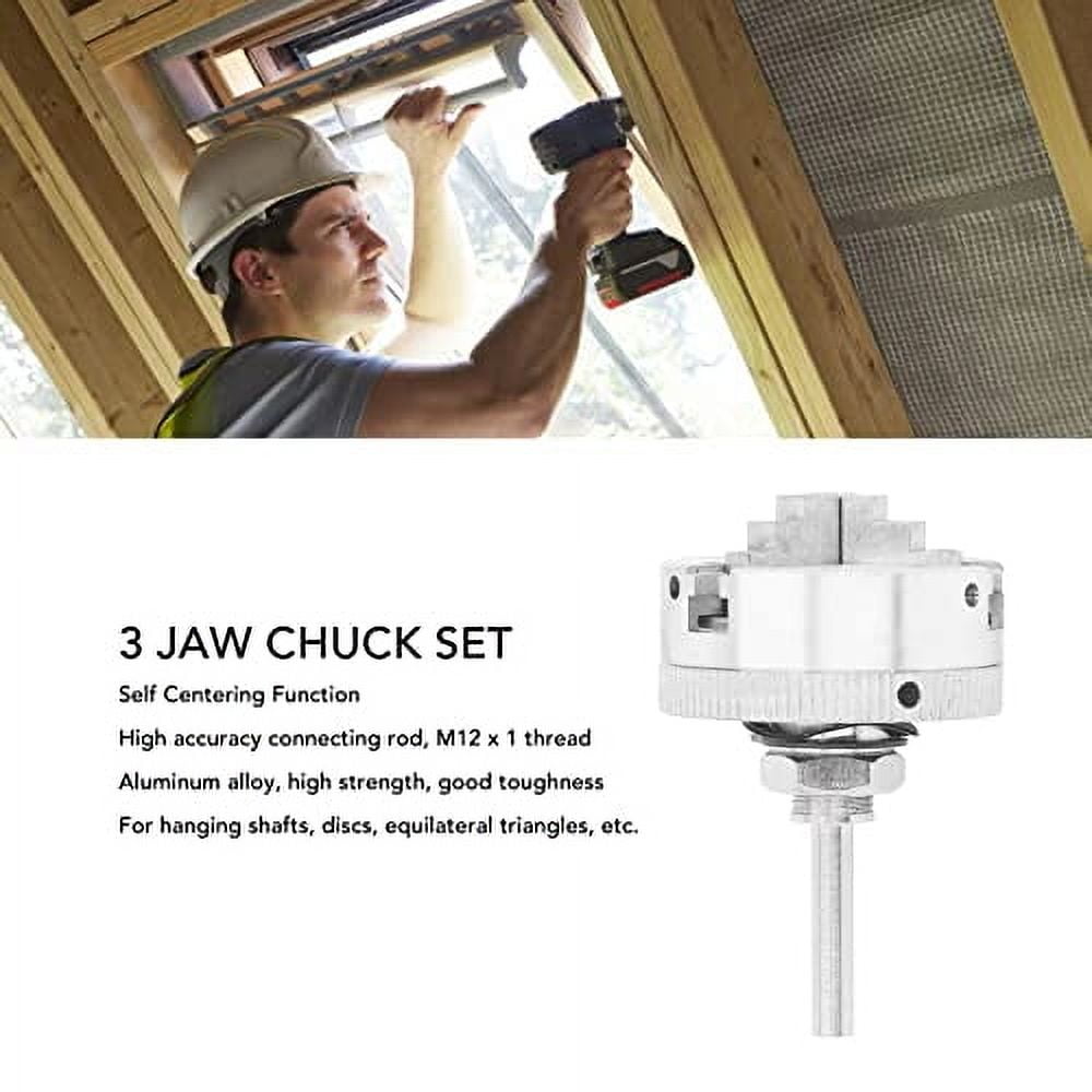 Topyond 3 Jaw Lathe Chuck Set, Aluminum Alloy Lathe Jaw, Self Centering ...