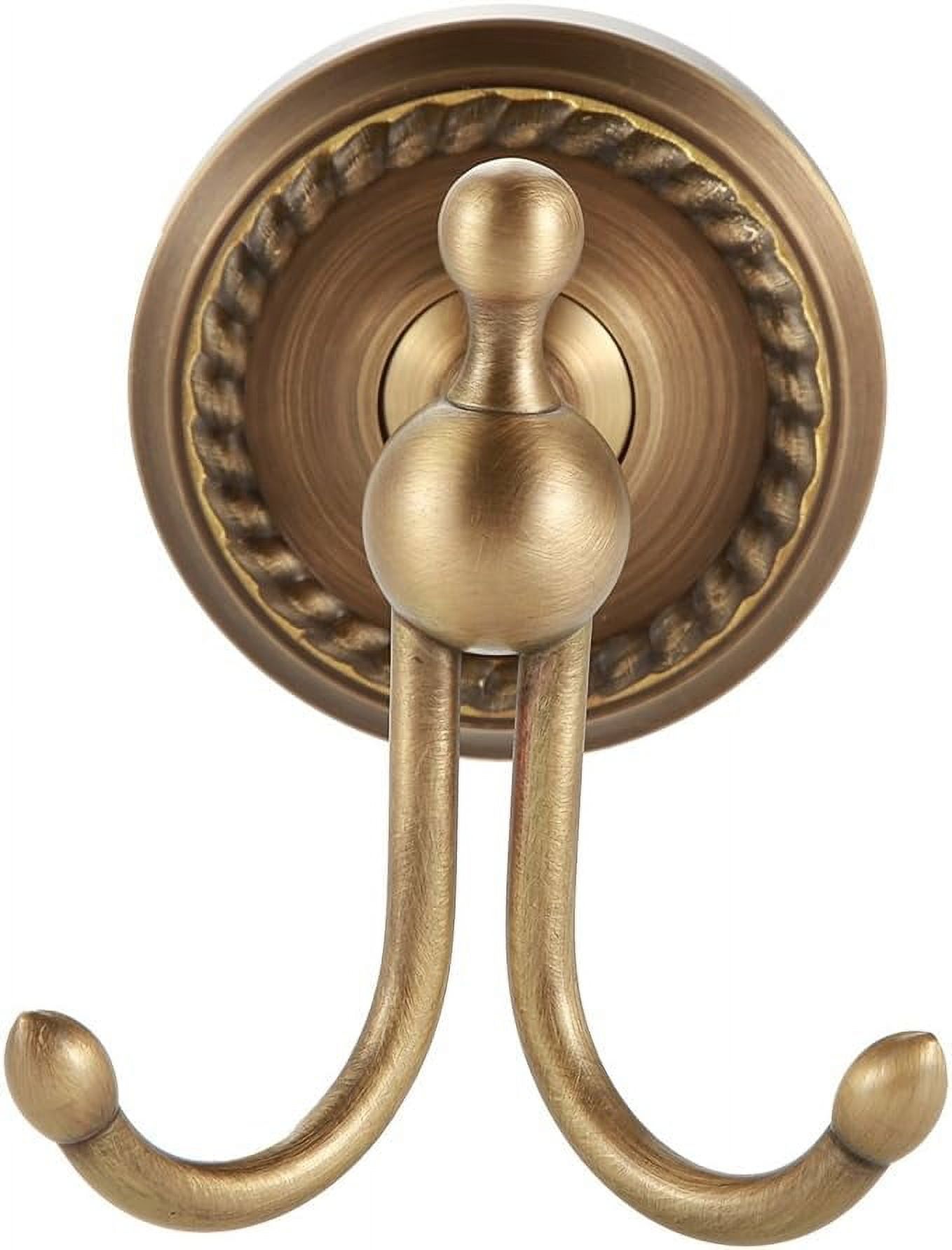 Topyond Brass Wall Hooks, Heavy Duty Antique Door Towel Hanger Holder ...