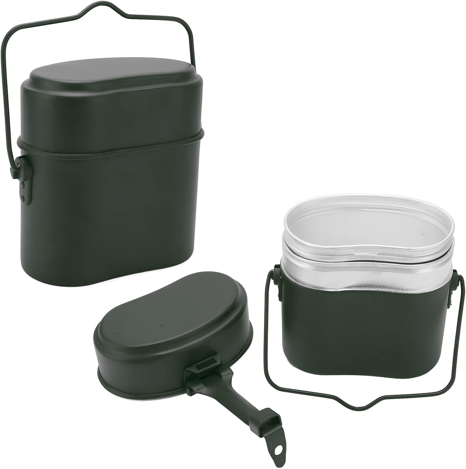 Topyond Camping Mess Kit, German-Style Aluminum Camp Cook Set, 3Pcs ...