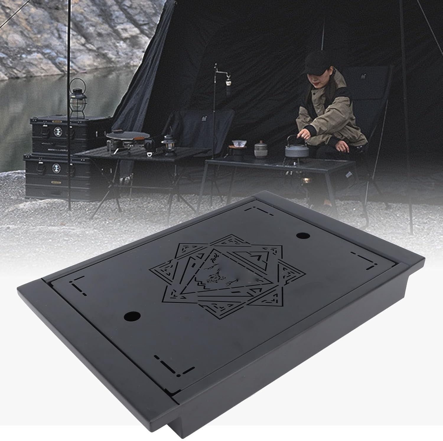 Topyond Camping Table Board, Portable Picnic Desk for Spider Stove ...