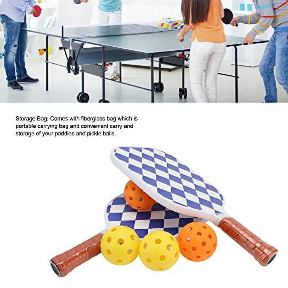 Topyond Fiberglass Ball Paddles Set, Portable Fiberglass Ball Set ...